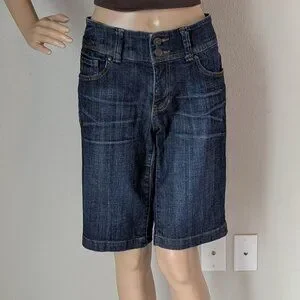 CAbi | Shorts | Cabi Bermuda Jean Shorts Womens Size 6 Blue Dark Wash ...